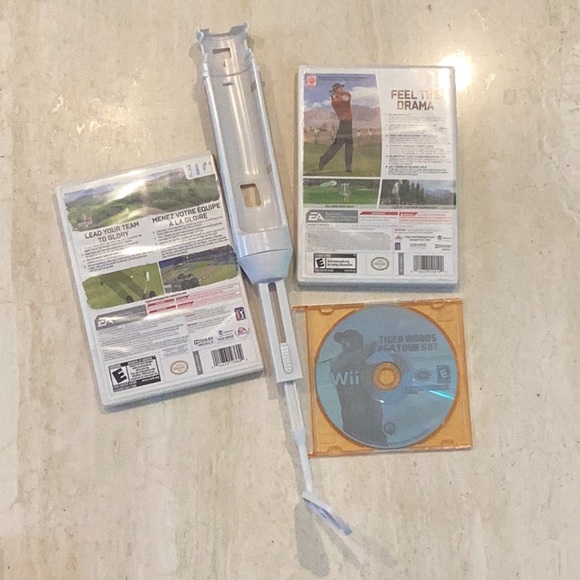 Nintendo | Other | 3 Tiger Woods Wii Games Golf Club Remote Controller ...